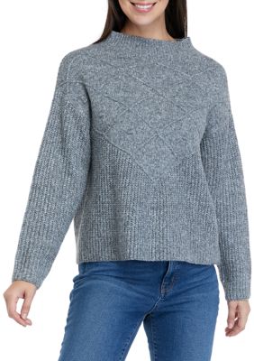 Cupio Women's Mock Neck Sweater with Pom Detail | belk