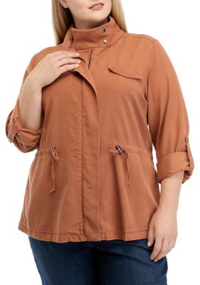 Cupio Plus Size Roll Sleeve Jacket | Belk