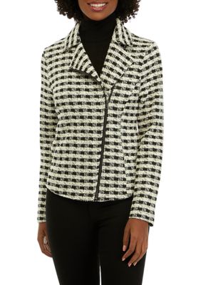 Cupio Women's Plaid Moto Jacket | belk