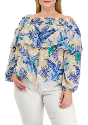 Cupio Plus Size Printed Blouse | belk