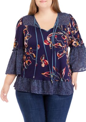 Cupio Plus Size Bell Sleeve Top | belk