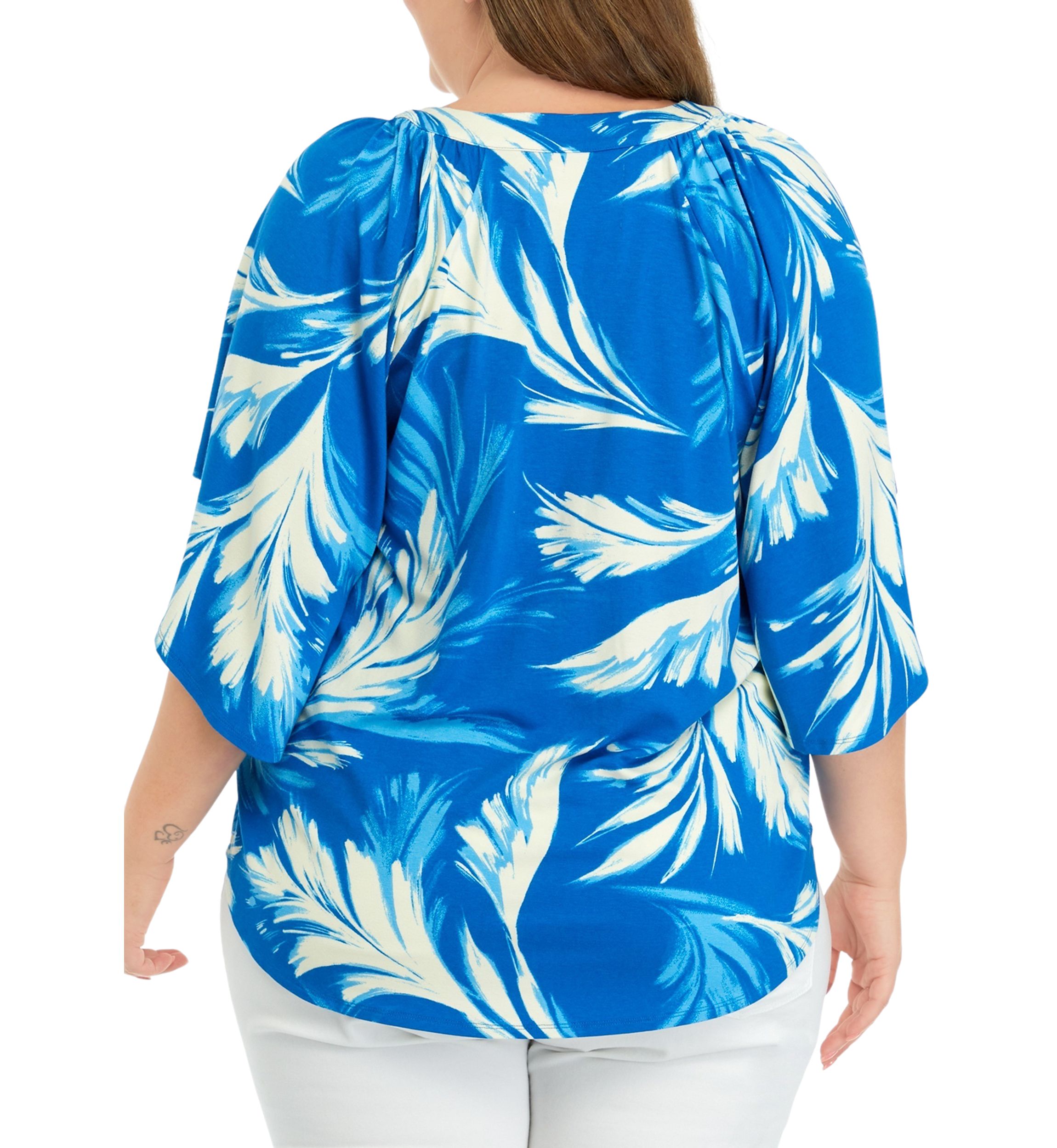 Cupio Plus Size Flutter Sleeve Top | Belk