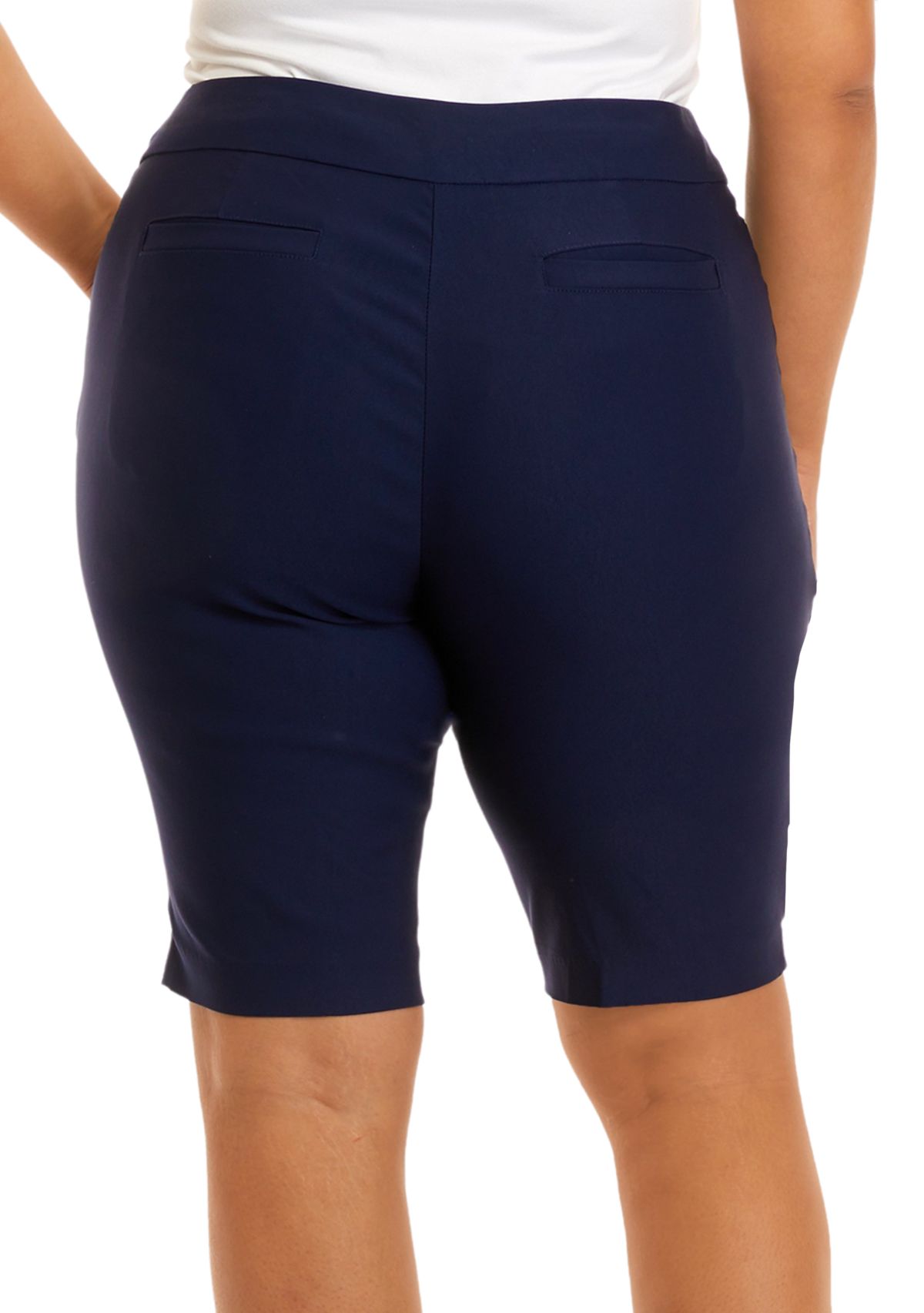 Kim Rogers® Plus Size Millennium Bermuda Solid Shorts | Belk