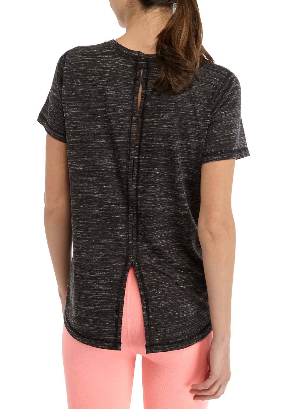 ZELOS Short Sleeve Split Back T-Shirt | Belk