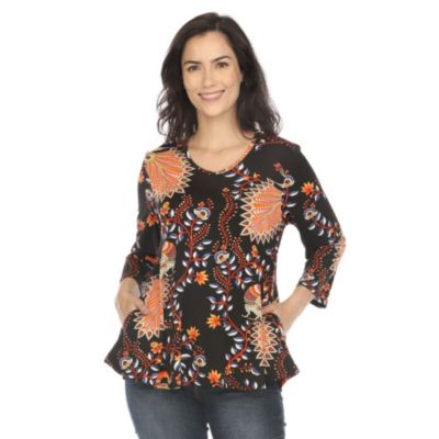 White Mark Vibrant Boho Swing Top | Belk