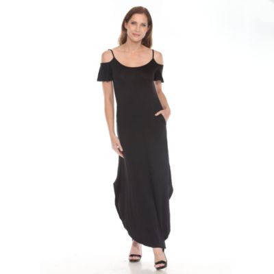 White Mark Women's Cold Shoulder Maxi Sundress | Belk