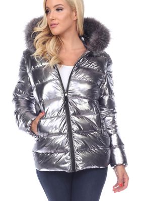 White Mark Metallic Puffer Coat | belk
