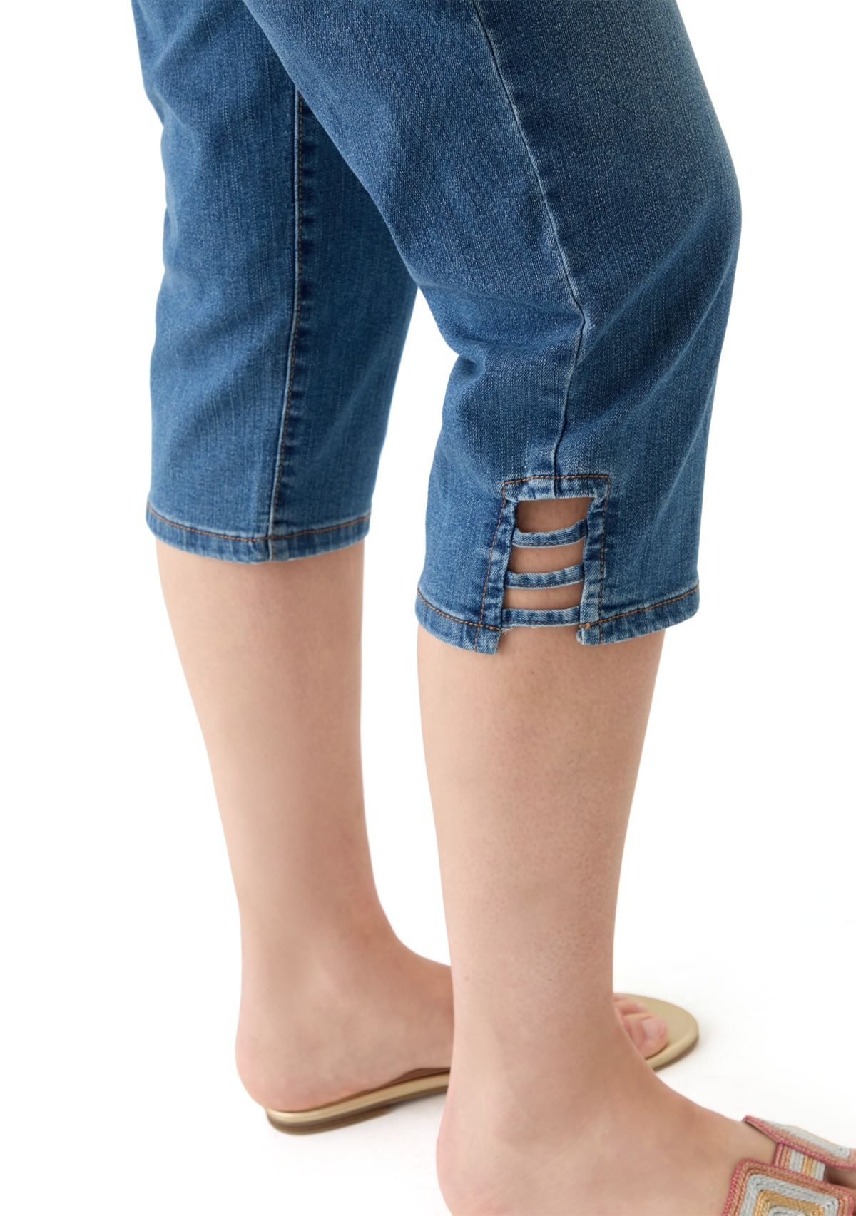 Kim Rogers® Women's Ladder Hem Capri Pants | Belk