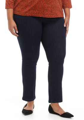 Kim Rogers® Plus Size Pull On Denim Jeans | belk
