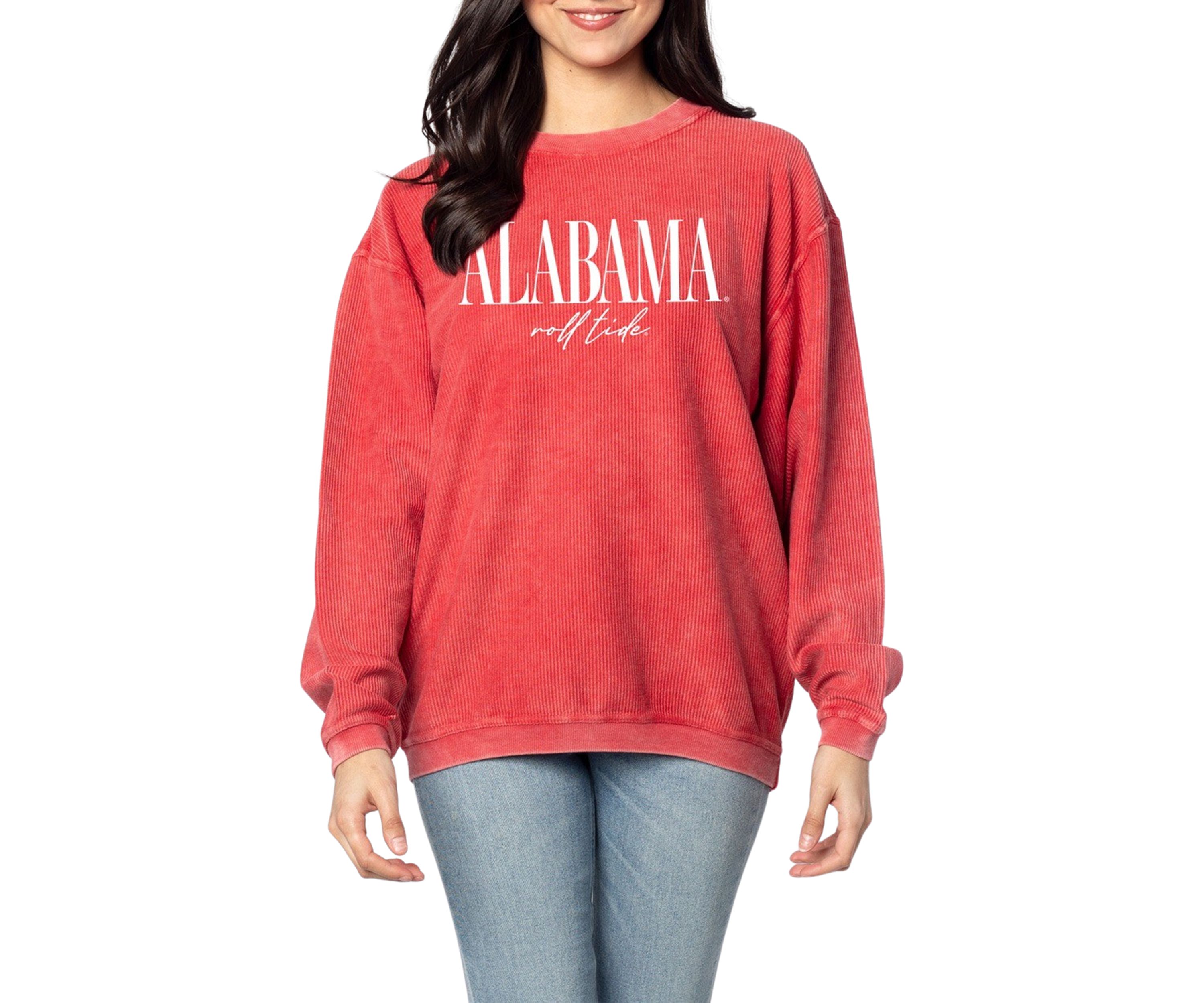 UG Apparel NCAA Alabama Crimson Tide Corded Crew Sweatshirt | Belk