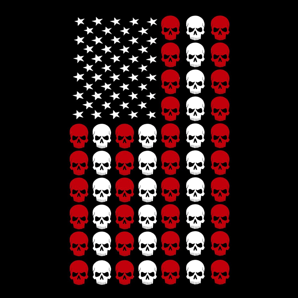 LA Pop Art Skull Flag - Women's Plus Size Word Art V-Neck | Belk