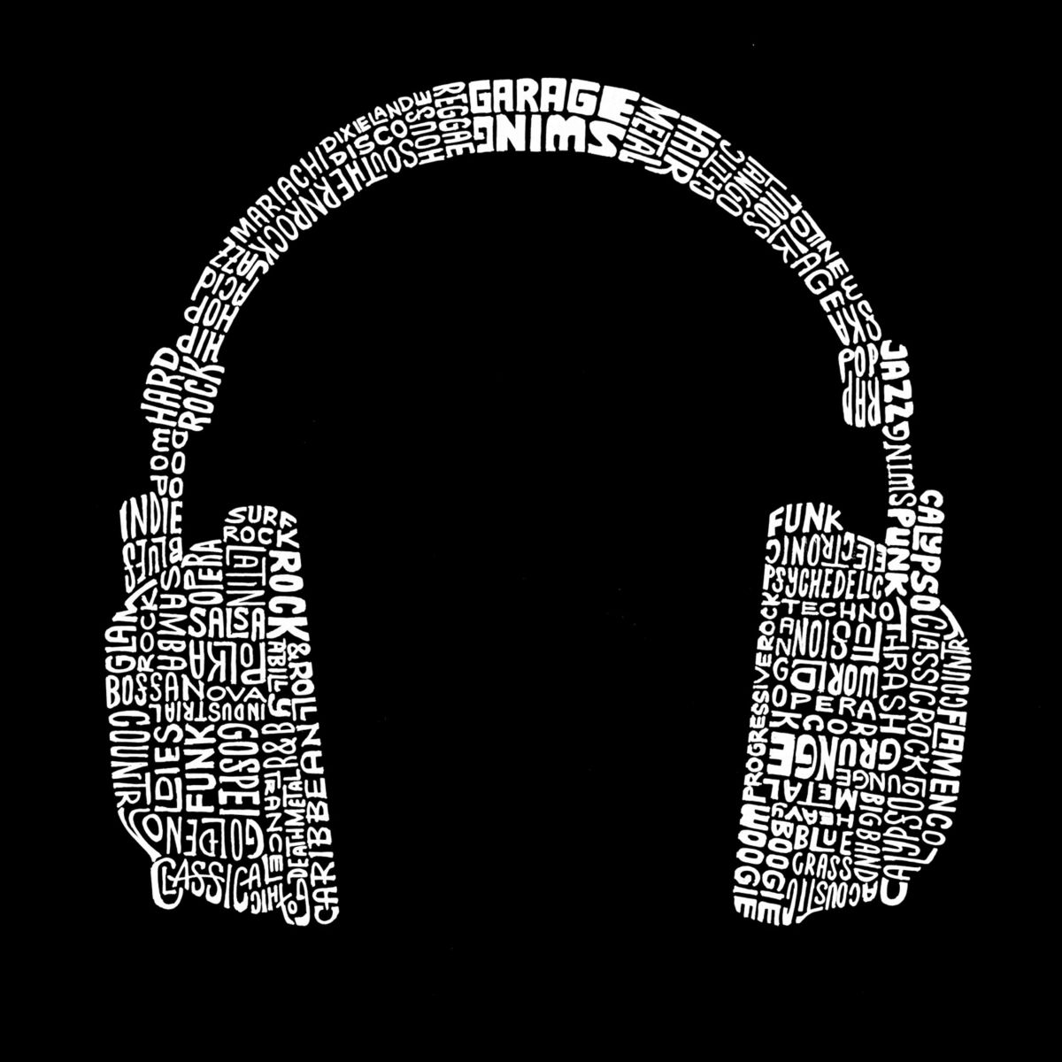 LA Pop Art Women's Plus Size Word Art V-Neck - 63 DIFFERENT GENRES OF ...
