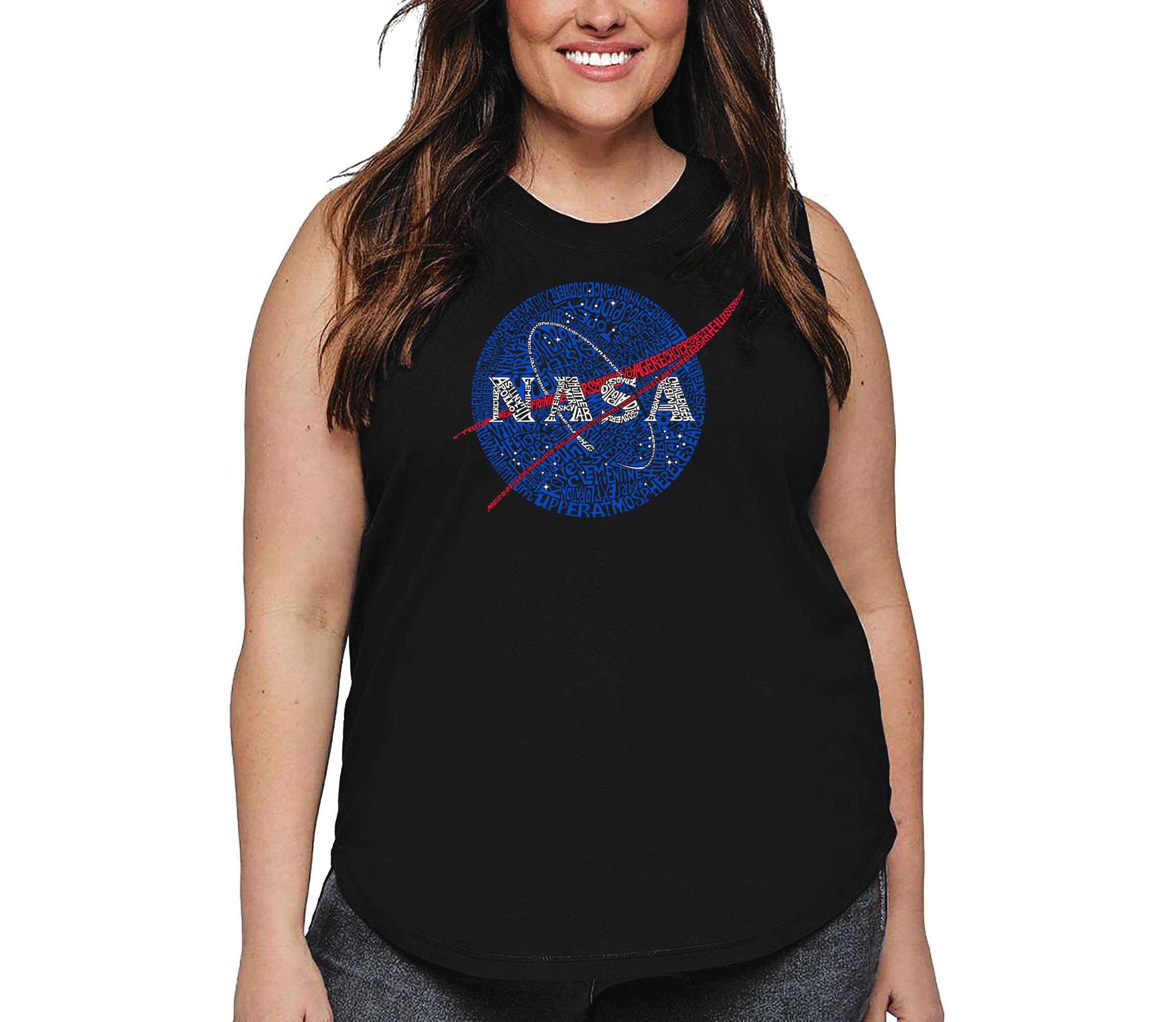 LA Pop Art Women's Plus Size Word Art Tank Top - NASA's Most Notable ...