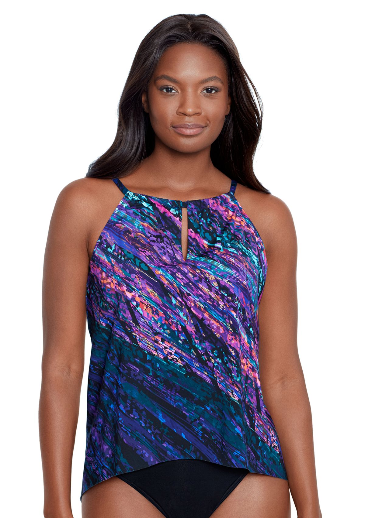 Miraclesuit® Mood Ring Peephole Tankini Swim Top | Belk