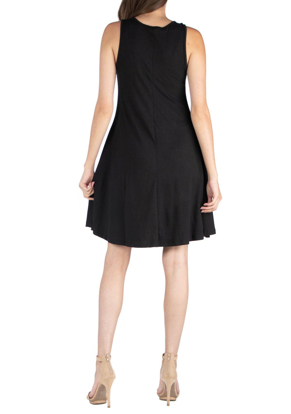 24seven Comfort Apparel Women's A Line Fit and Flare Dress | Belk