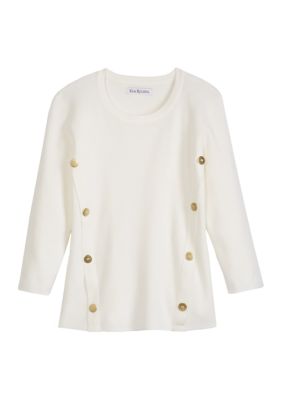 Kim Rogers® Petite Button Sweater | belk