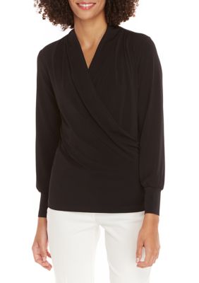 THE LIMITED Women's Crossover V-Neckline Long Sleeve Top | belk