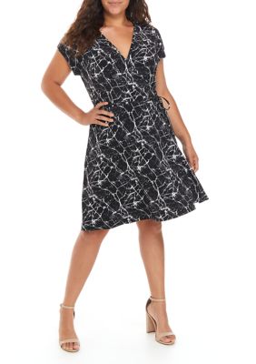 THE LIMITED Plus Size Short Sleeve Wrap Dress | belk