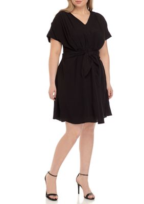 THE LIMITED Plus Size Short Sleeve Pleated Dress | belk