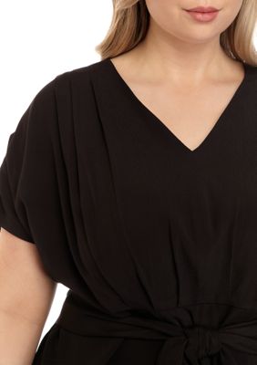 THE LIMITED Plus Size Short Sleeve Pleated Dress | belk