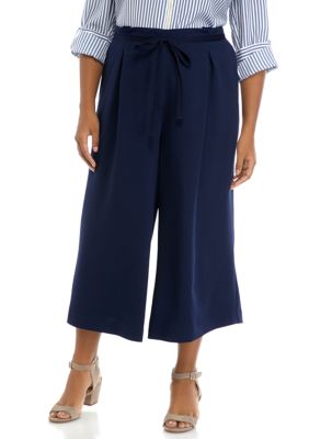 THE LIMITED Plus Size Pleat Waist Culotte Pants | belk