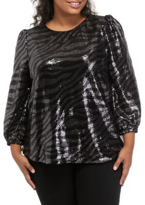 The Limited Plus Size Sequin Top Belk
