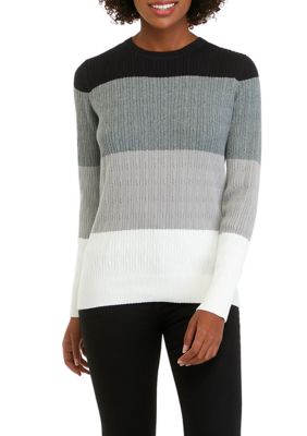Kim Rogers® Women's Color Block Stripe Sweater | belk