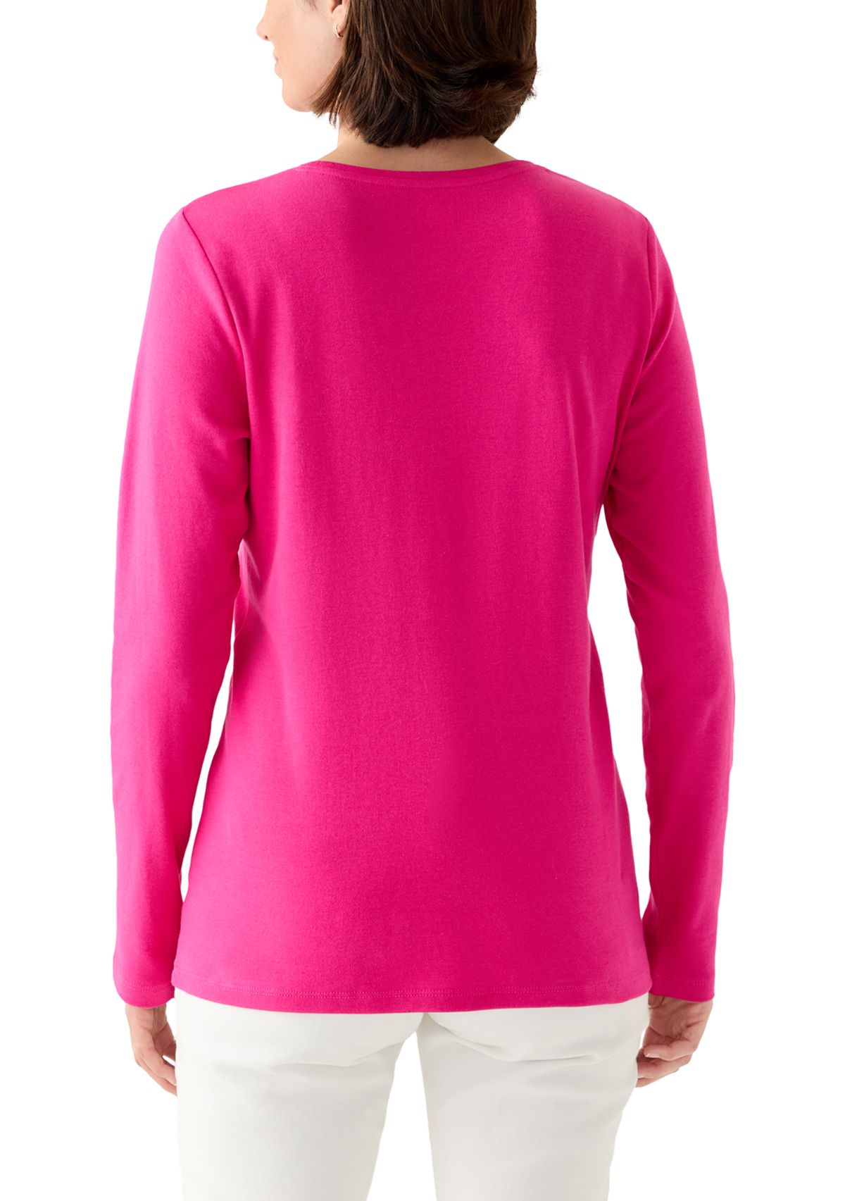 Kim Rogers® Women's Long Sleeve Christmas Postcard Graphic T-Shirt | Belk