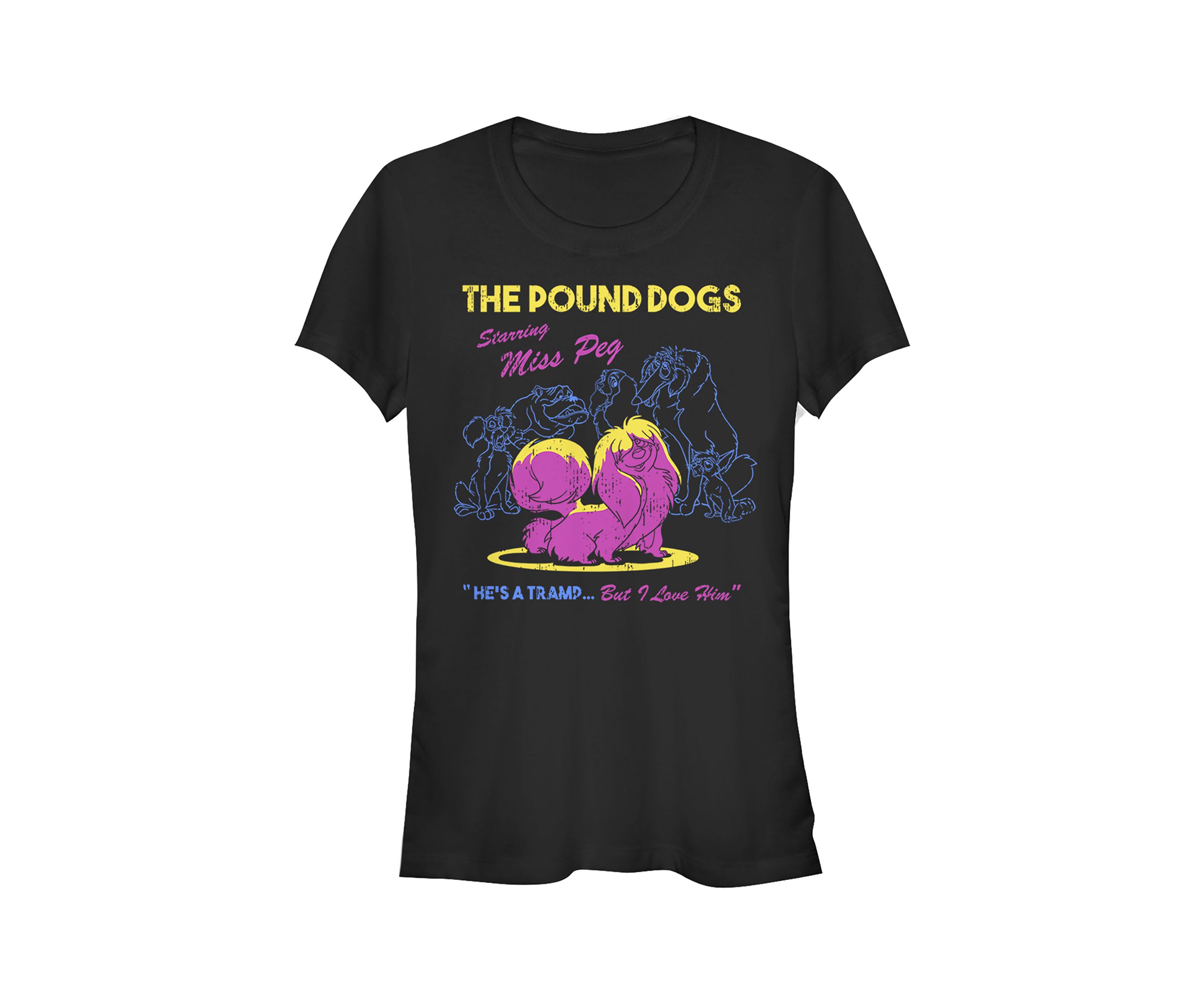 Lady and the Tramp Junior's Licensed Disney Miss Peg T-Shirt | Belk