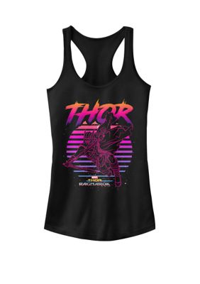 Marvel Thor Ragnarok 80s Retro Sunset Halftone Hero Racerback Tank | belk