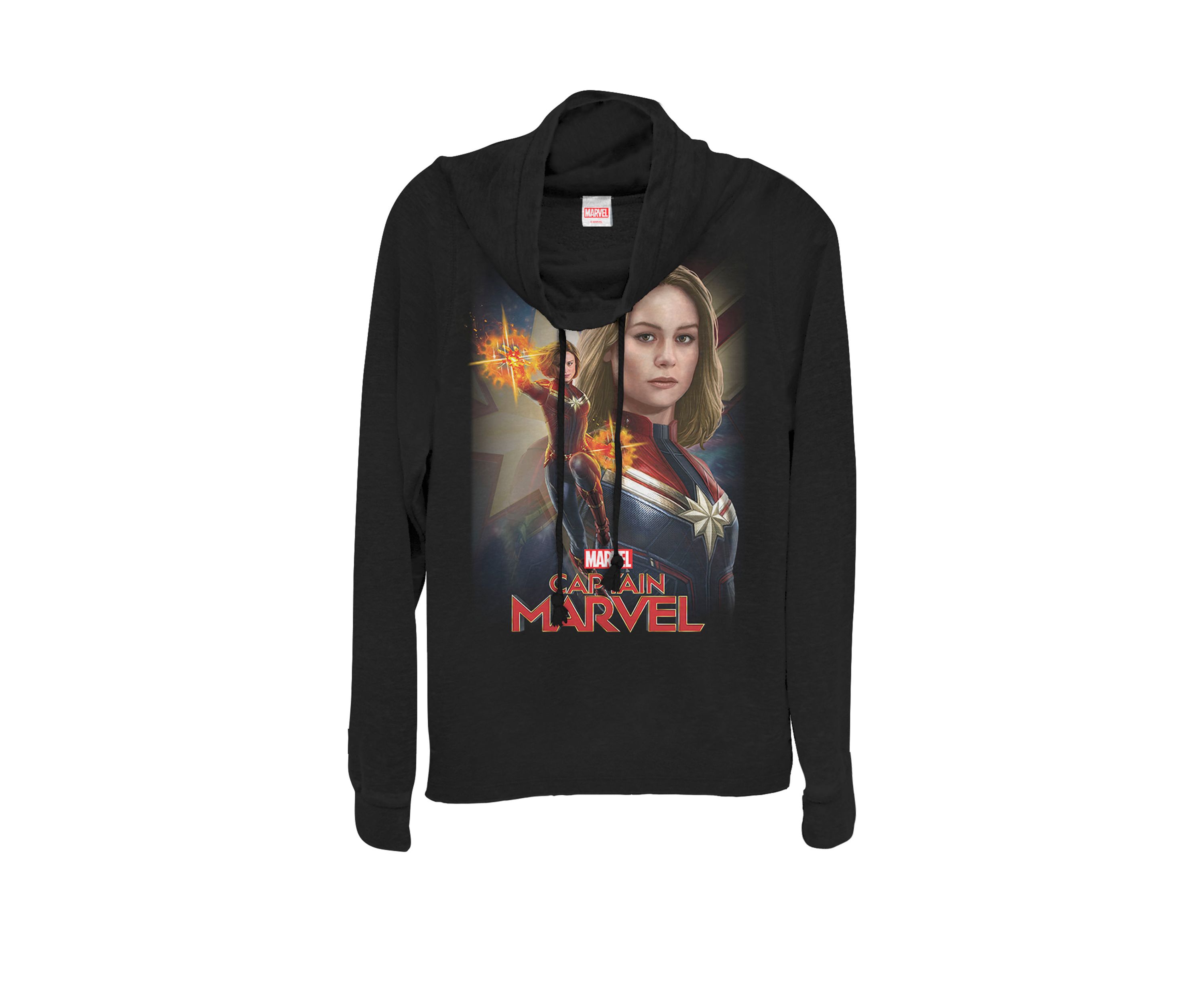 Marvel Captain Marvel™ Powers Portrait Cowl Neck Graphic Pullover | Belk