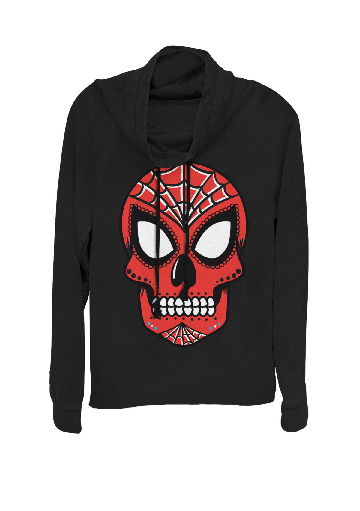 Marvel Spider Man Sugar Skull Cowl Neck Graphic Pullover | Belk