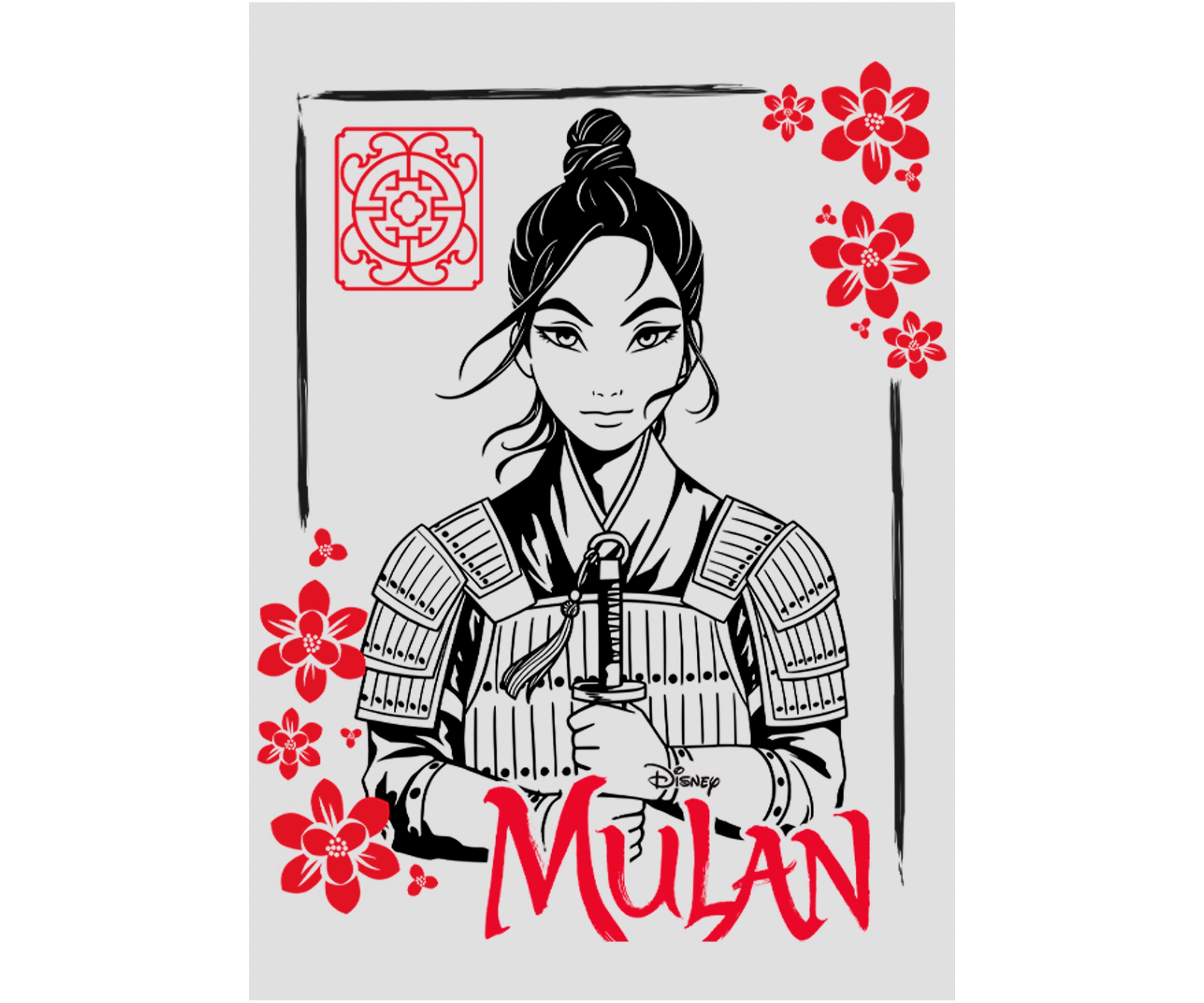 Disney® Junior's Ink Line Mulan Graphic Tank | Belk