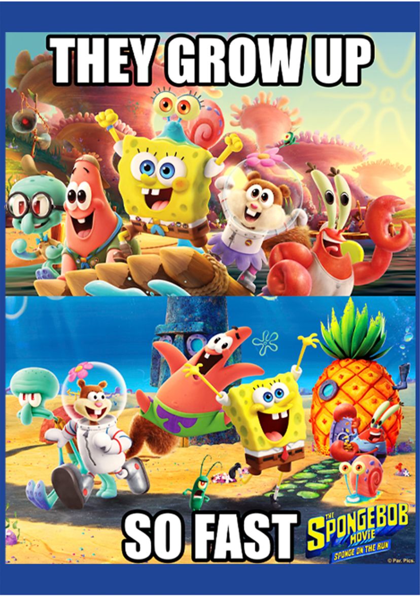 Fifth Sun Spongebob Movie They Grow Fast Graphic Top | Belk