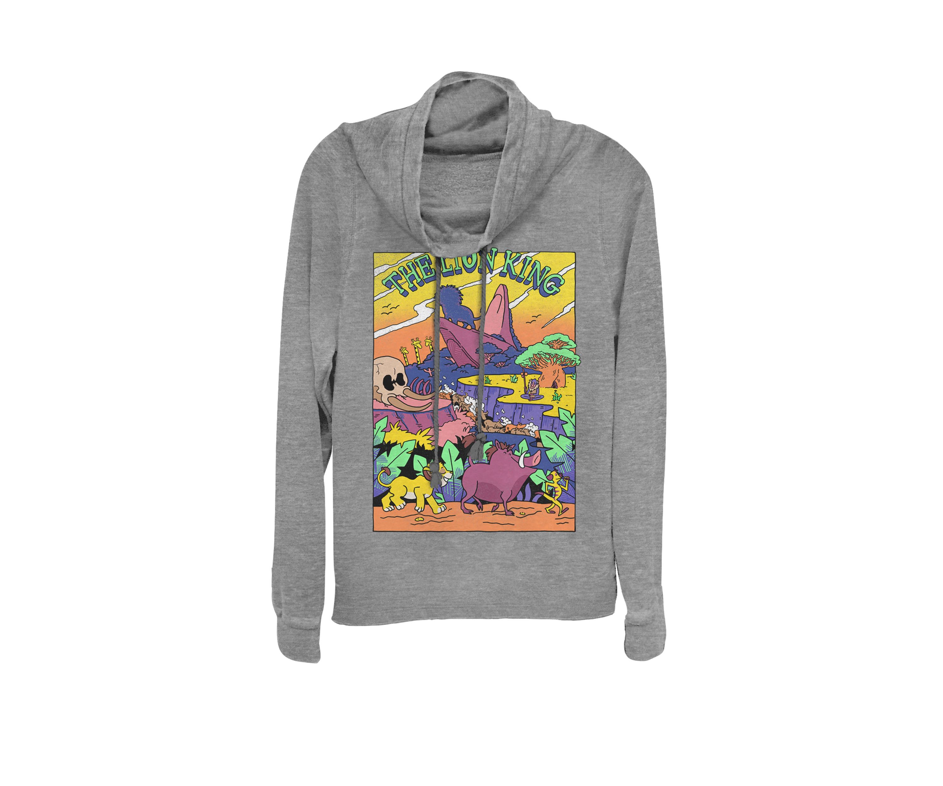 Disney® Lion King Artsy Pride Rock Poster Cowl Neck Graphic Pullover | Belk