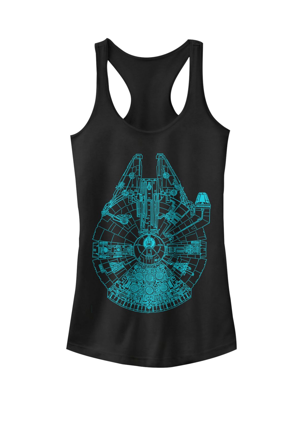 Star Wars Millennium Falcon Line Art Graphic Racerback Tank | Belk