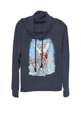 Star Wars Holiday Yeti Luke Skywalker Cowl Neck Graphic Pullover | belk