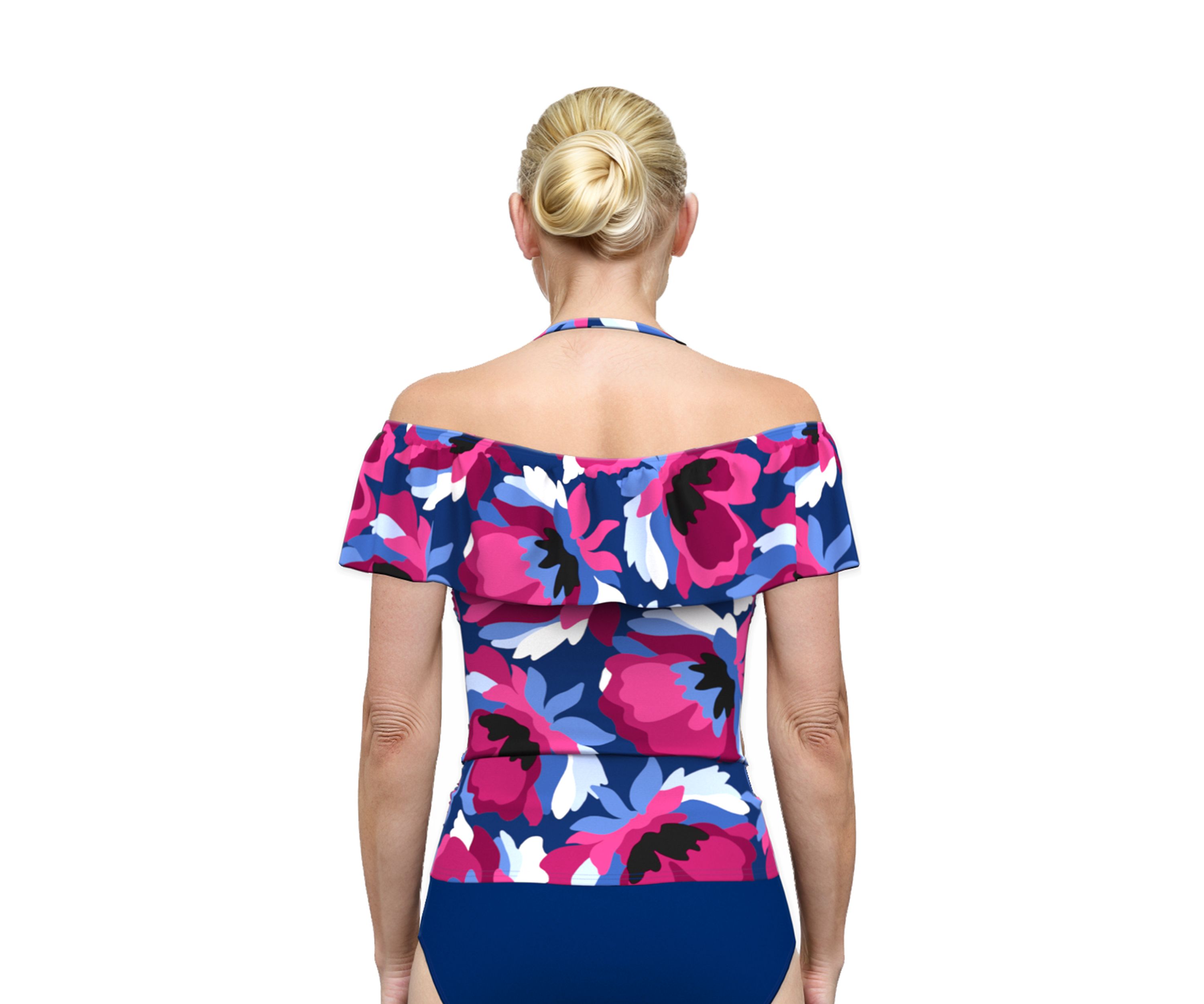 American Beach Poppy Field Off the Shoulder Tankini Swim Top | Belk