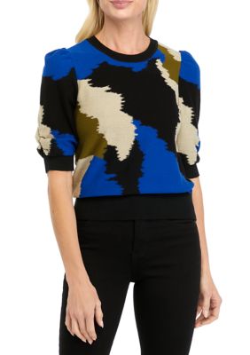 DKNY Women's Printed Color Blocked Sweater | belk