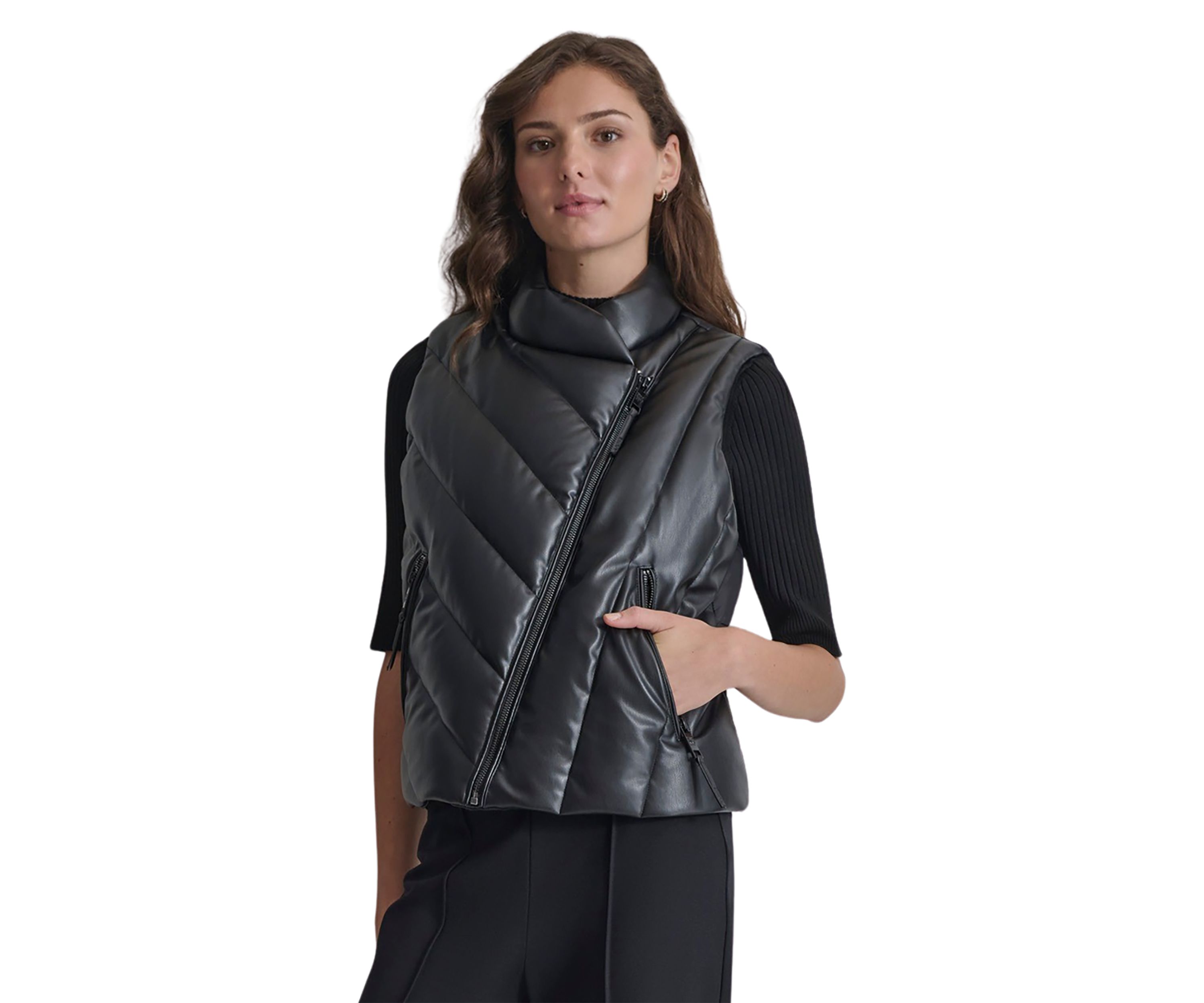 DKNY Women's Asymmetrical Puffer Vest | Belk
