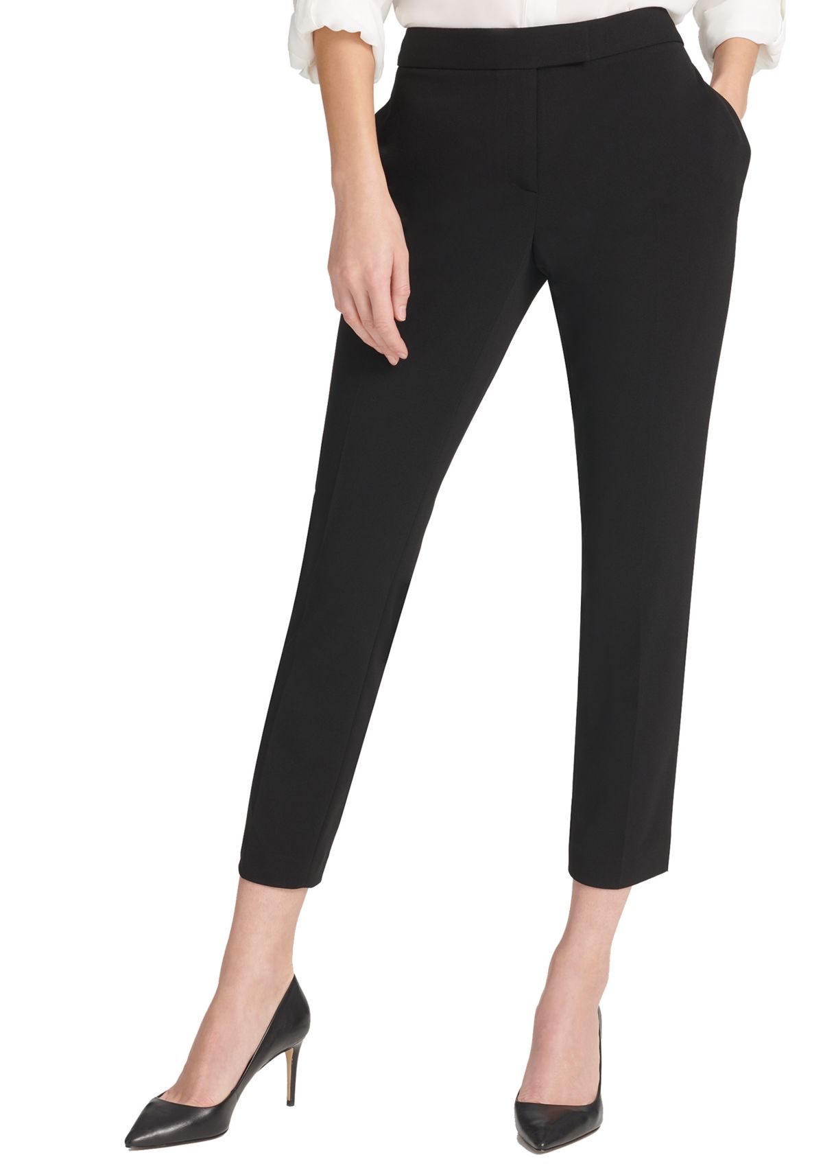 DKNY Foundation Slim Pants with Side Slits | Belk