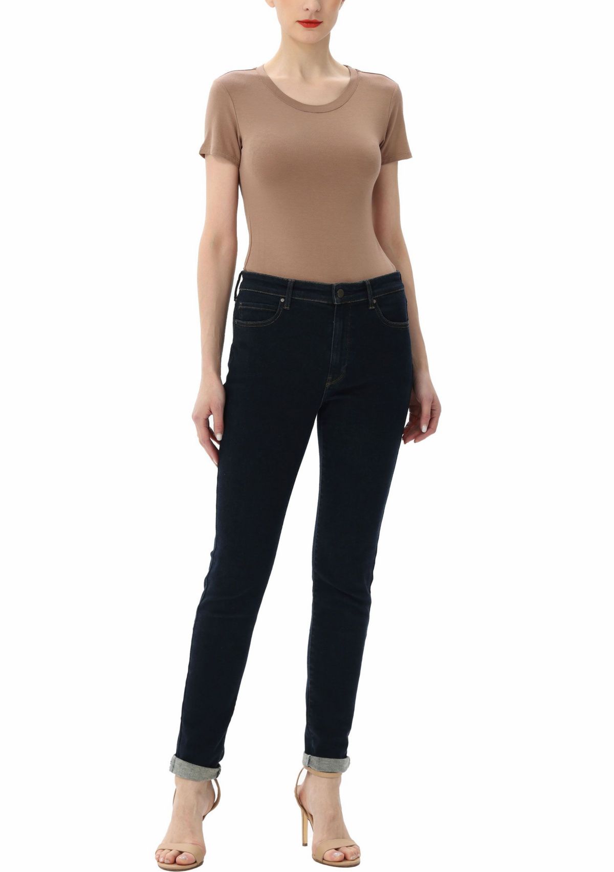 Kimi & Kai Round Neck Basic Bodysuit | Belk