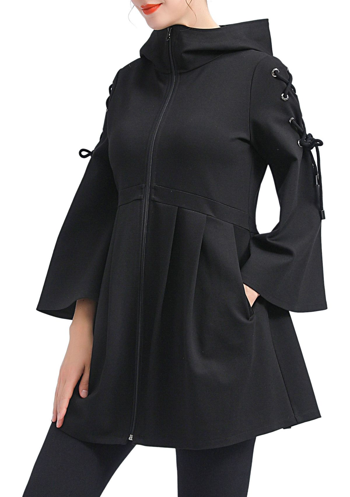 Kimi & Kai Maternity Lyla Fit & Flare Hooded Jacket | Belk