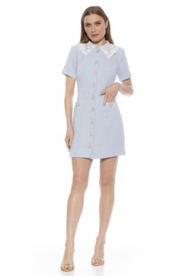 Alexia Admor Grady Tweed Button Down Dress | Belk