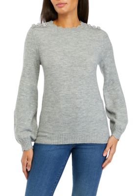 Crown & Ivy™ Women's Button Shoulder Sweater | belk