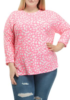 Kim Rogers® Plus Size 3 4 Sleeve Solid Shirt Belk