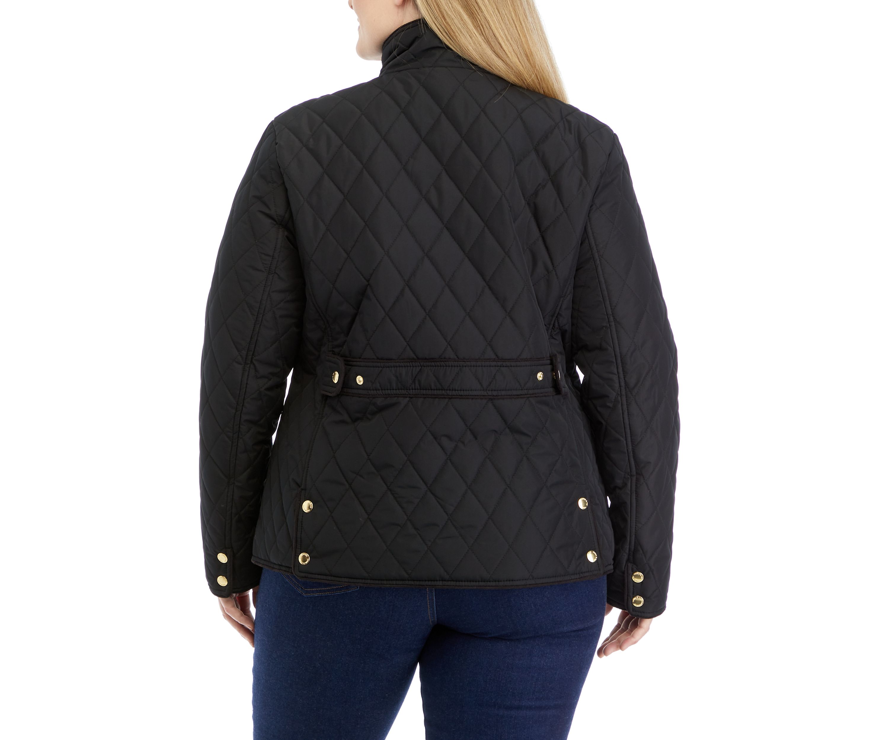 Crown & Ivy™ Plus SIze Solid Quilted Barn Jacket | Belk