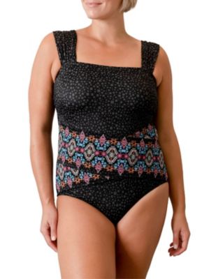 Fit 4 U PLUS CROSSED BANDEAU GLAMOUR 1 PIECE | belk