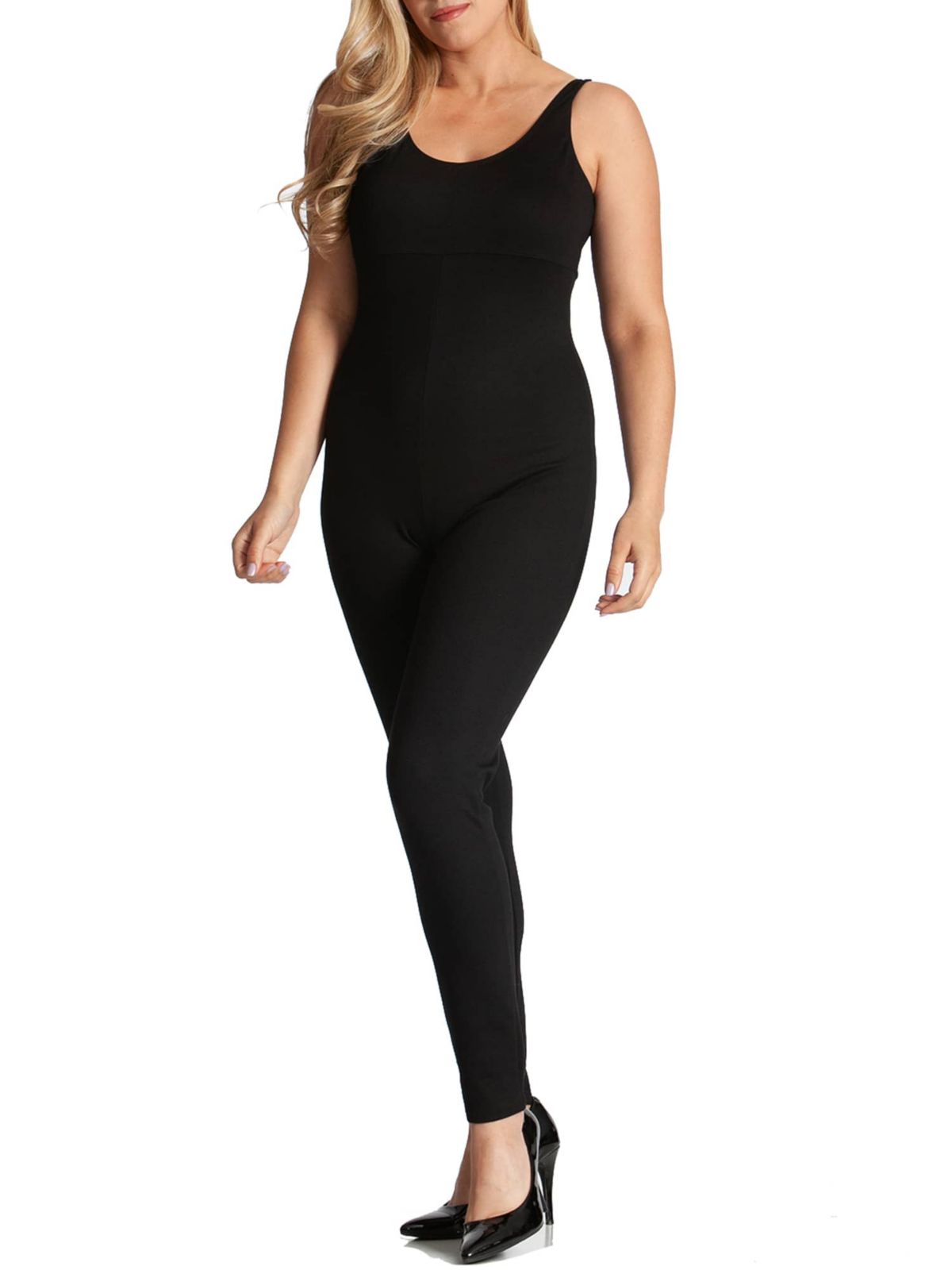 InstantFigure Plus size empire waist full length bodysuit | Belk
