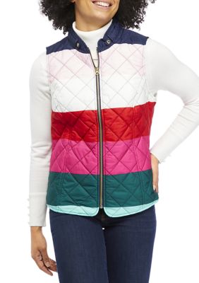 Crown & Ivy™ Women's Striped Quilted Vest | belk